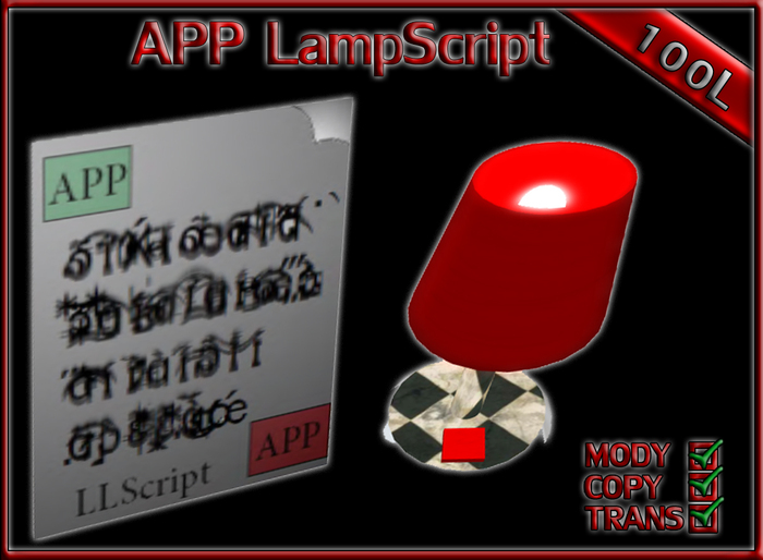 Second Life Marketplace - APP Lamp Script
